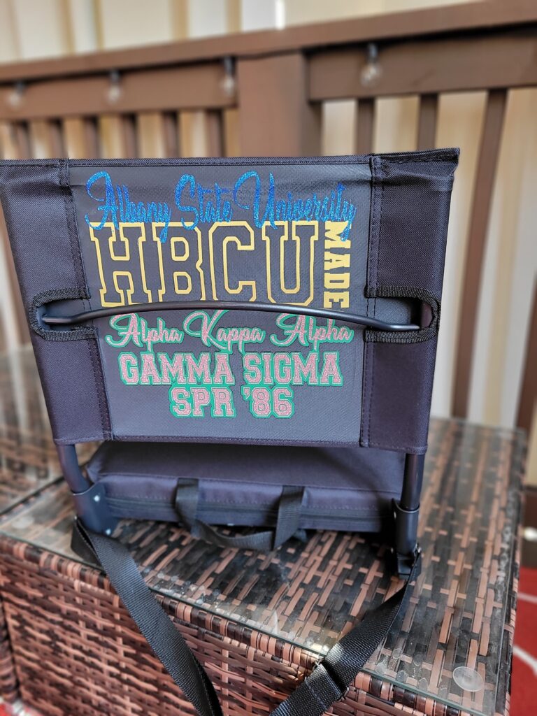 Personalized Stadium Seat – Dacia’s Designs